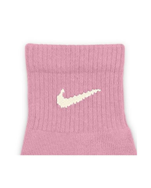 Nike 3-Pack Dri-Fit Everyday Plus Cushioned Ankle Socks in Natural | Lyst