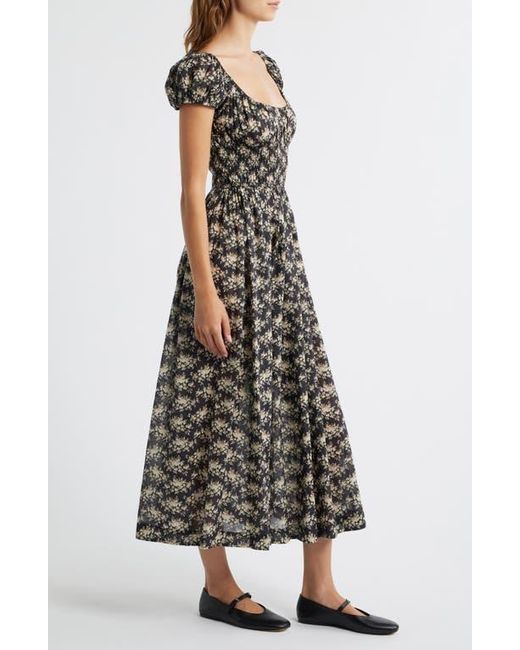 Doen Quinley Floral Organic Cotton Midi Dress | Lyst