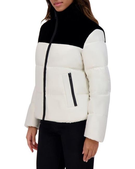 Andrew Marc Tilly Modern Down & Feather Fill Crop Jacket in Black | Lyst