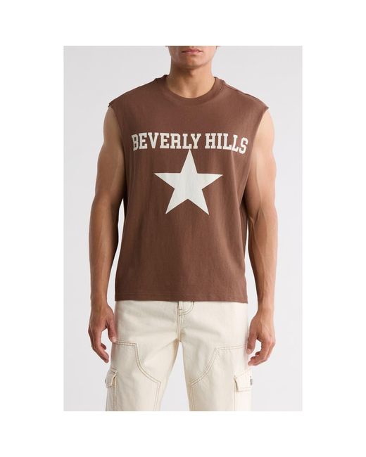 PacSun Beverly Hills Muscle Graphic Tank in Brown for Men | Lyst