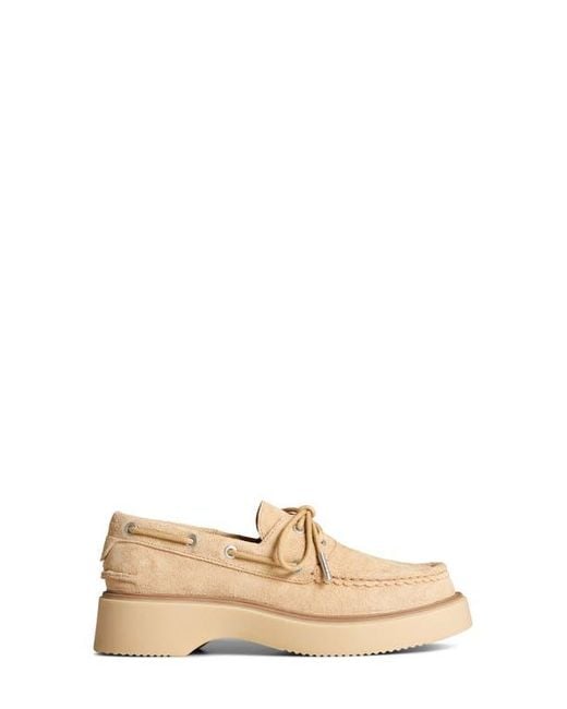 Sperry Top-Sider Bayside Platform Boat Shoe in Natural | Lyst