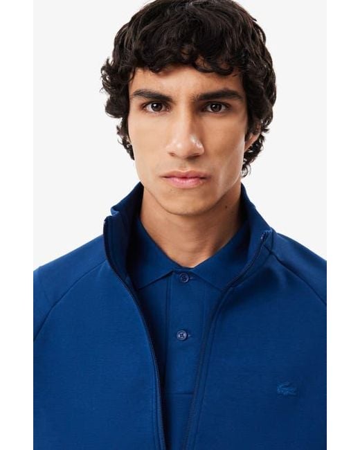 Lacoste Zip-Up Jacket in Blue for Men | Lyst