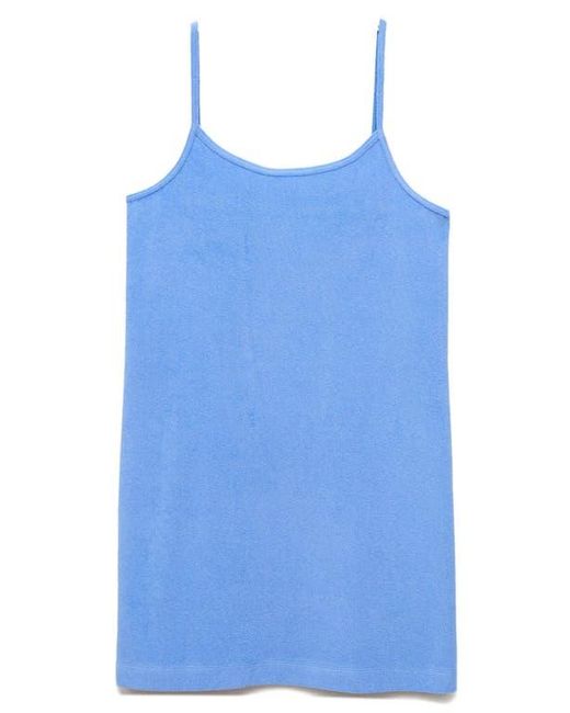 Mango Cotton Terry Tank in Blue | Lyst
