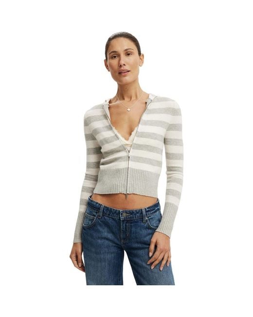 Cotton On Everfine Hooded Knit in White | Lyst