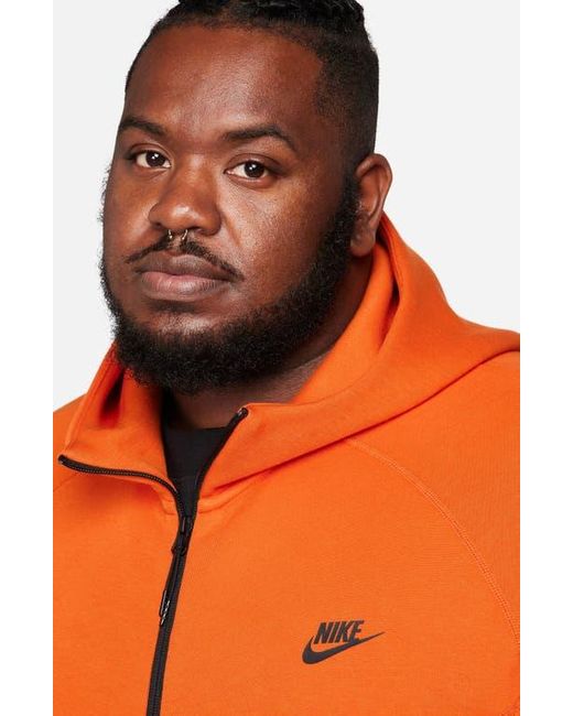 Nike Tech Fleece Windrunner Zip Hoodie in Orange for Men | Lyst