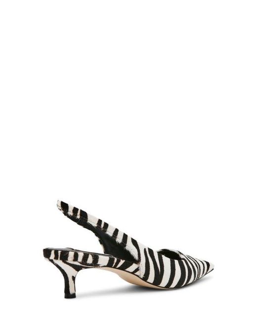 Steve Madden Kari Pointed Toe Kitten Heel Slingback Pump in White | Lyst