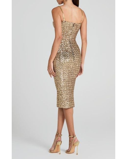 Nadine Merabi Nina Sequin Body-Con Cocktail Dress in Metallic | Lyst