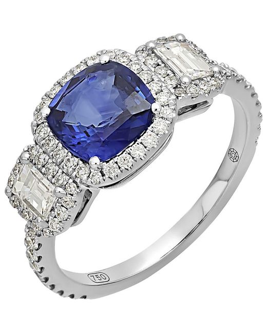 Bony Levy El Mar Diamond & Sapphire Ring in Blue | Lyst