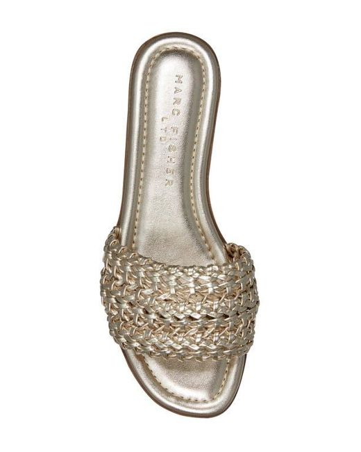 Marc Fisher Vickee Slide Sandal in Metallic | Lyst