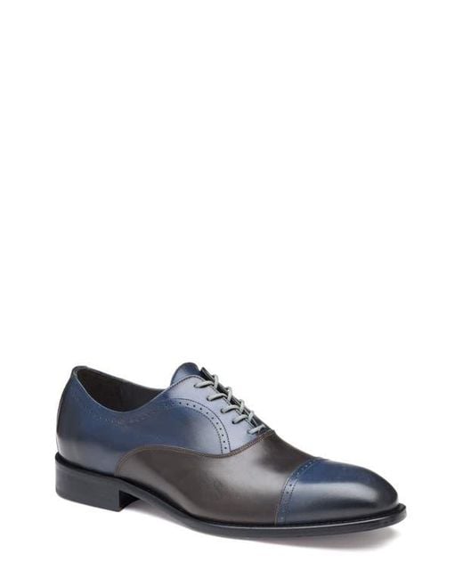 Johnston & Murphy Ellsworth Cap Toe Oxford in Blue for Men | Lyst
