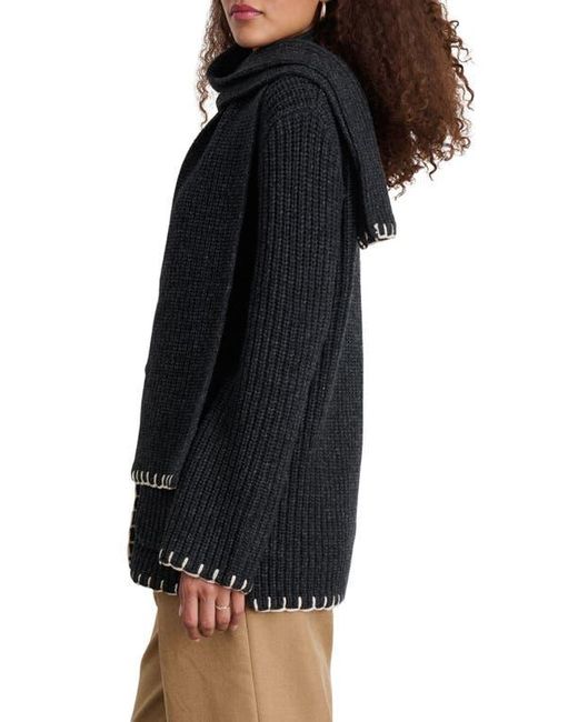 Alex Mill Mae Whipstitch Detail Wool Blend Cardigan With Removable ...