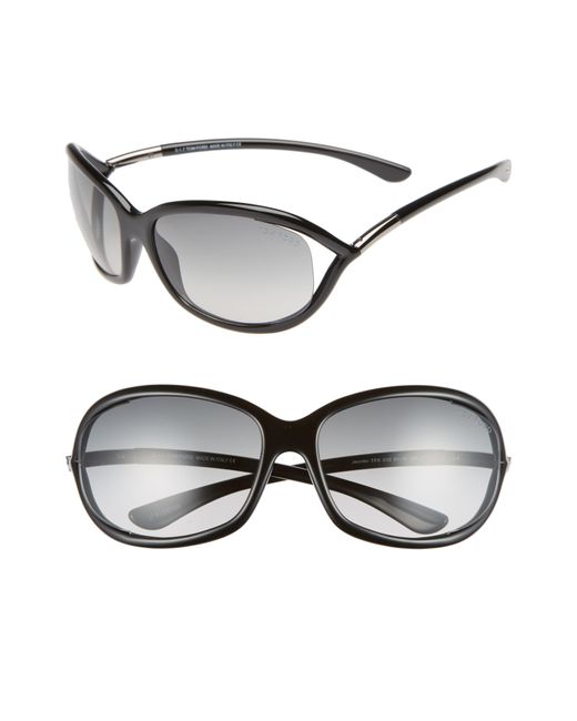 Tom Ford Jennifer 61mm Oval Oversize Frame Sunglasses In Gray Lyst