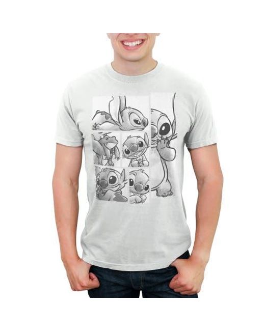 Lilo Et Stitch Grayscale Sketches Of Stitch Graphic T-Shirt for Men | Lyst