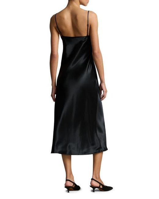 Polo Ralph Lauren Silk Charmeuse Slipdress in Black | Lyst