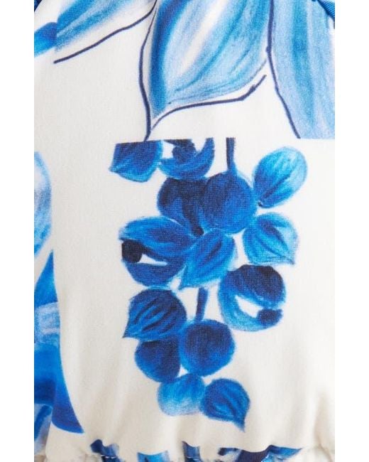 FARM Rio Garden Tiles Triangle Bikini Top in Blue | Lyst