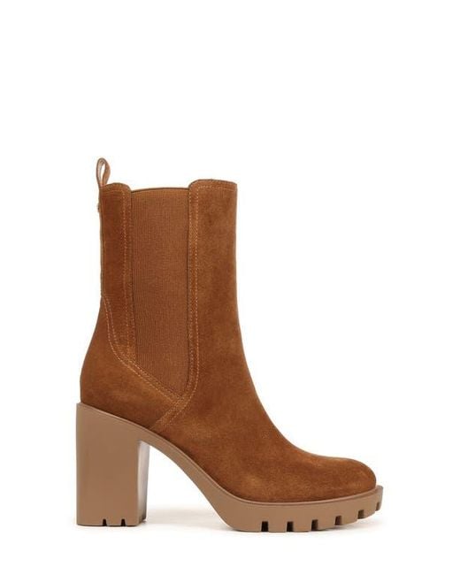 Veronica Beard Riley Lug Sole Chelsea Boot in Brown | Lyst
