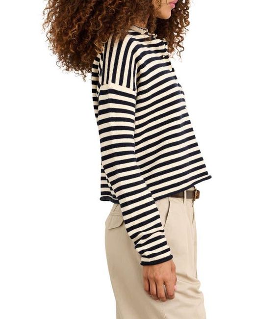 Alex Mill Taylor Stripe Cotton & Cashmere Cardigan in Black | Lyst