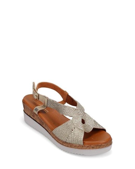 Sesto Meucci Rafe Wedge Sandal in Brown | Lyst
