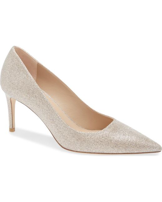 Stuart Weitzman Stuart Power 75 Pump in White | Lyst