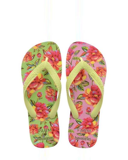 Havaianas X Farm Rio Neon Floral Flip Flop | Lyst
