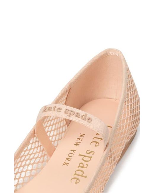 Kate Spade Riley Mesh Mary Jane Ballet Flat in Pink | Lyst