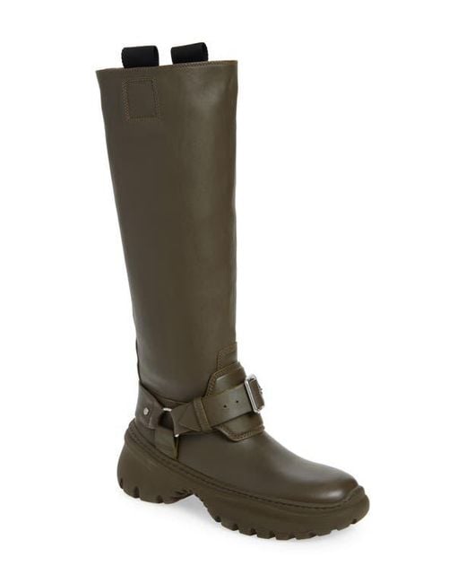 Burberry Stomp Tall Boot in Green | Lyst