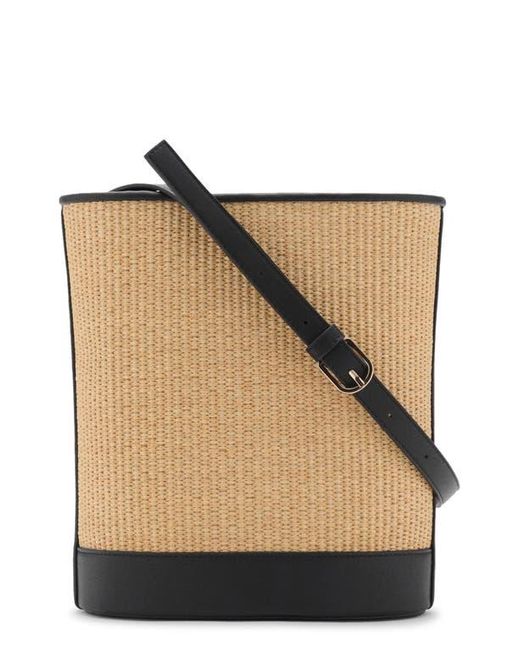 Mango Medium Raffia Bucket Bag in Natural | Lyst