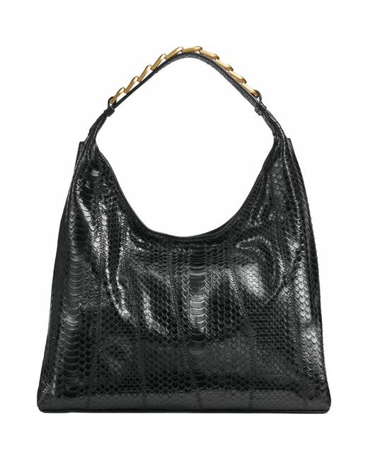 Donna Karan Bellmore Small Skipper Snake Shoulder Bag in Black | Lyst