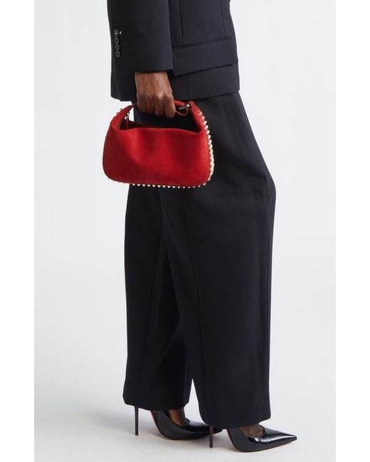 Christian Louboutin Funky Empire Spike Dopp Leather Top Handle Pouch in ...