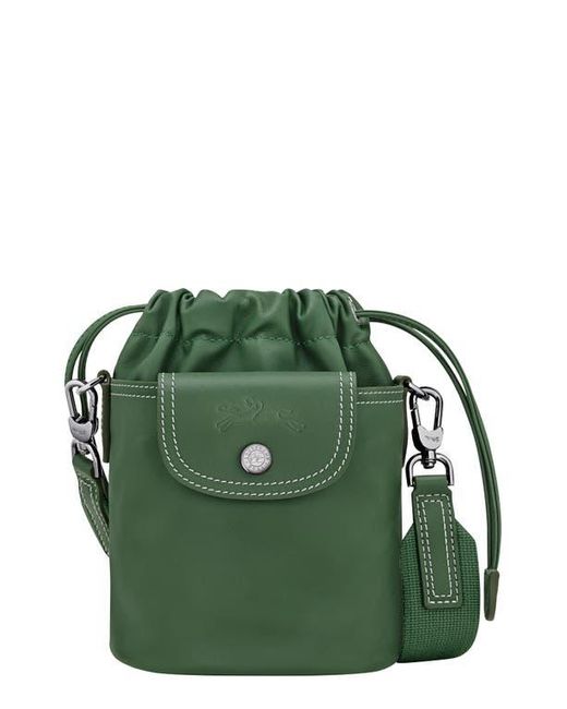 Longchamp Extra Small Le Pliage Xtra Worker Leather Bucket Bag in Green ...