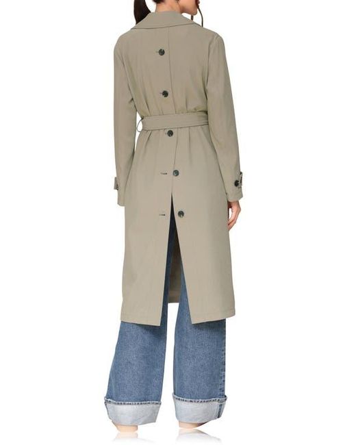 Avec Les Filles Relaxed Fit Button Back Trench Coat in Natural | Lyst
