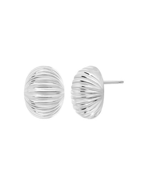 Bony Levy 14K Textured Dome Stud Earrings in White | Lyst