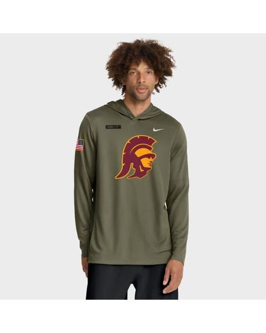 Nike Usc Trojans 2025 Military Appreciation Dri-Fit Long Sleeve Hoodie ...