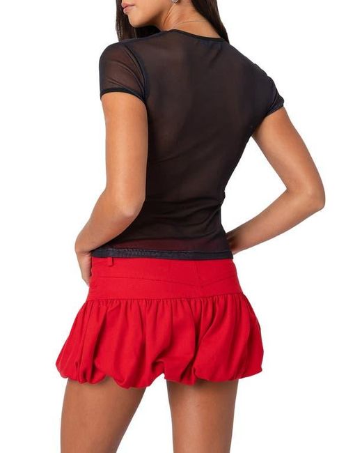 Edikted Aloha Floral Sheer Mesh T-Shirt in Red | Lyst
