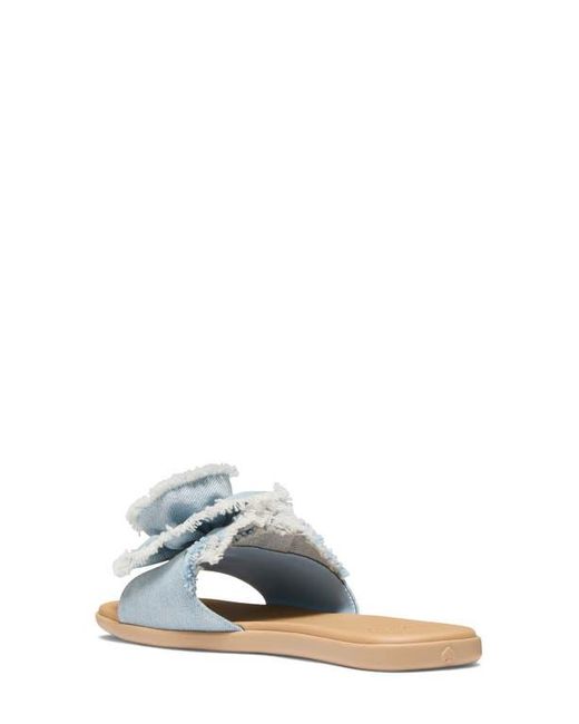 Kate Spade Flourish Denim Slide Sandal in Blue | Lyst