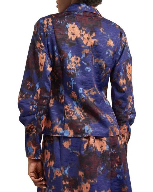 Misook Structured Corset Laced Woven Jacket in Blue | Lyst