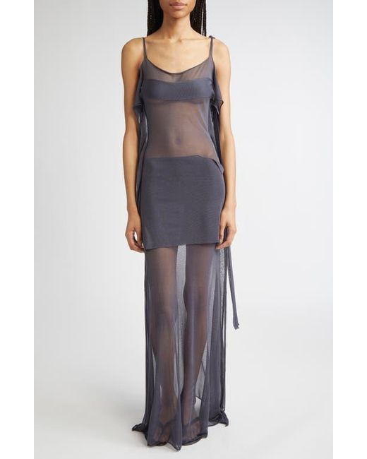 Paloma Wool Zanic Paneled Sheer Maxi Dress in Gray | Lyst