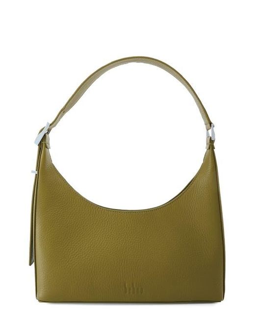 BEHNO Danny Flatiron Pebble Leather Shoulder Bag in Green | Lyst
