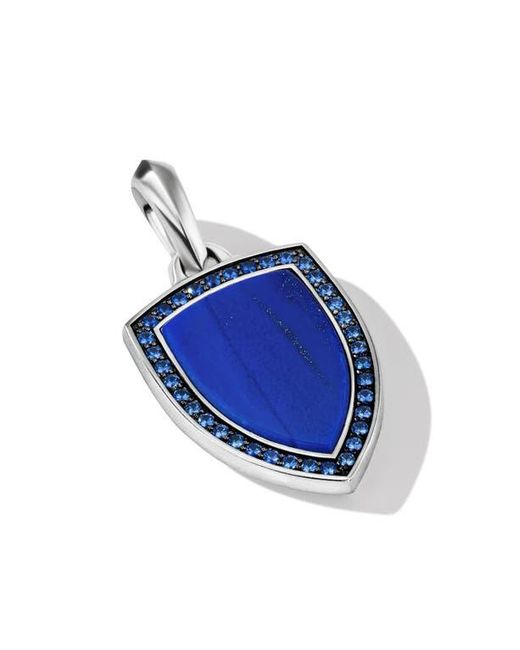 David Yurman Shield Amulet With Diamonds in Blue | Lyst