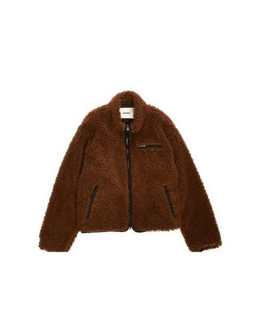 vowels Fleece Jacket in Brown for Men | Lyst