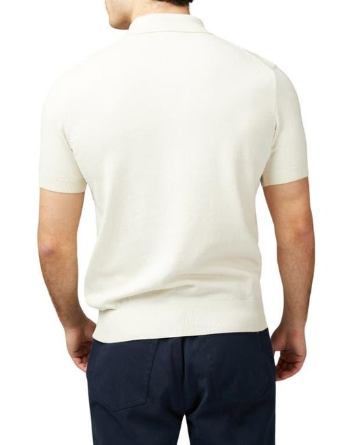 Ben Sherman Chest Stripe Organic Cotton Polo Sweater in Blue for Men | Lyst