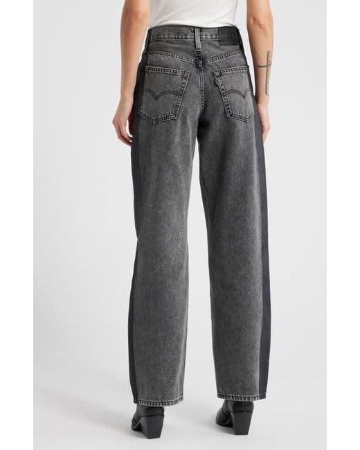 Levi's Stripe Baggy Dad Jeans in Gray | Lyst