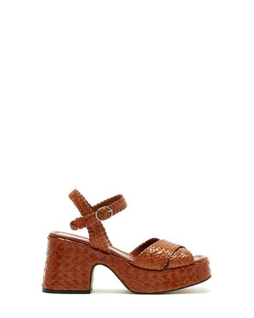 La Canadienne Pico Ankle Strap Platform Sandal in Brown | Lyst