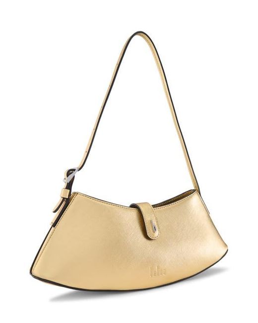 BEHNO Mini Ruth Metallic Leather Shoulder Bag in Natural | Lyst