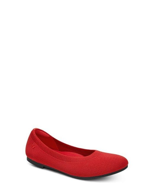 VIVAIA Round Toe Ballet Flat in Red | Lyst
