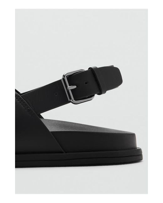 Mango Crisscross Slingback Sandal in Black for Men | Lyst