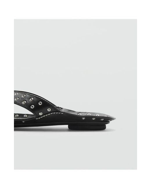 Mango Grommet Flip Flop in Gray | Lyst