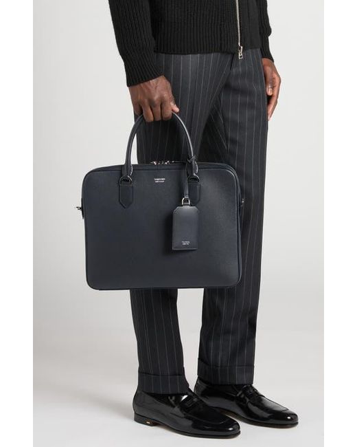 Tom Ford Elliot City Grained Leather Briefcase in Black for Men | Lyst