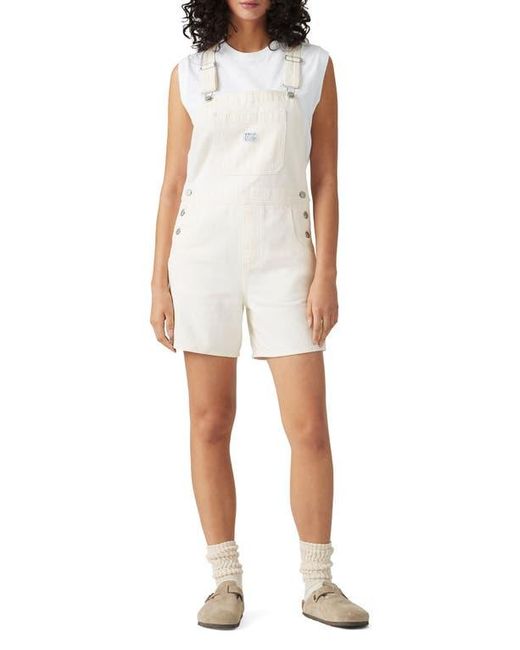 Levi's Denim Utility Shortalls in White | Lyst