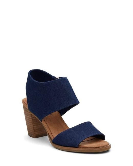 TOMS Majorca Cutout Sandal in Blue | Lyst